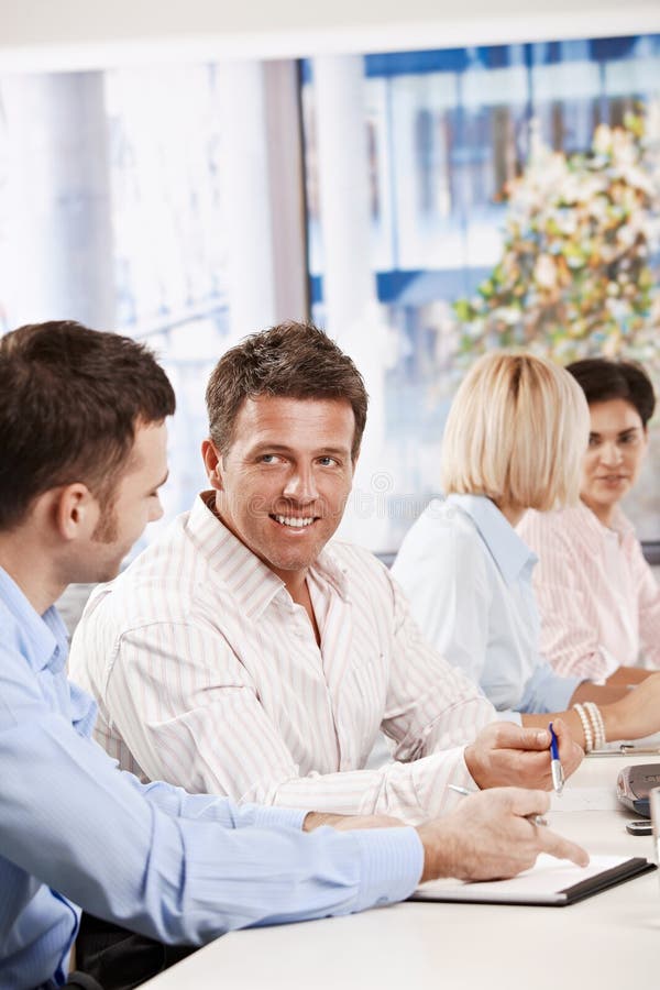 Business People Talking on Business Meeting Stock Image - Image of ...