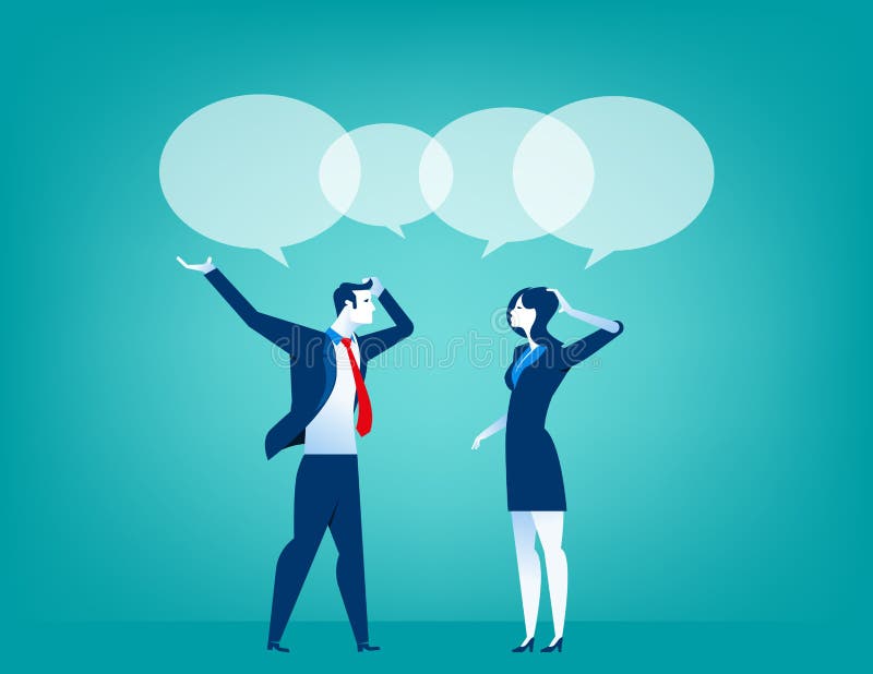 Business People Lay the Blame at Someone. Concept Business Vector ...