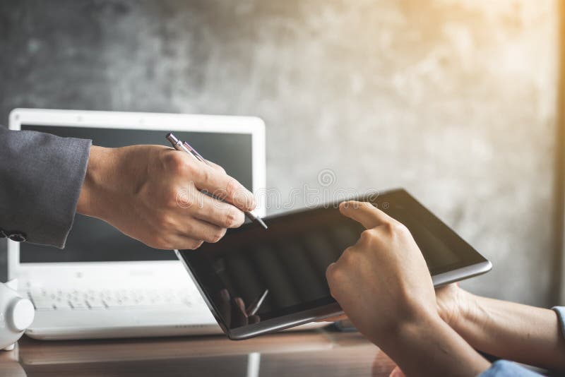 Business People Talking about a Document Stock Photo - Image of meeting ...