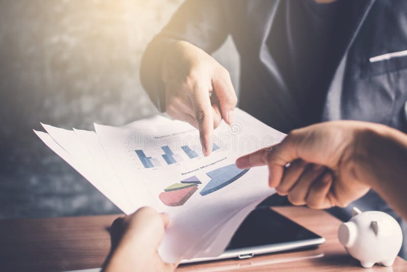 Business People Talking about a Document Stock Photo - Image of ...