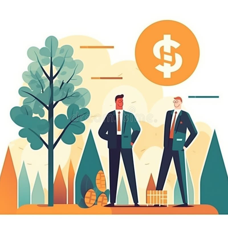 Business People Talking of Idea, Flat Design Illustration Stock ...