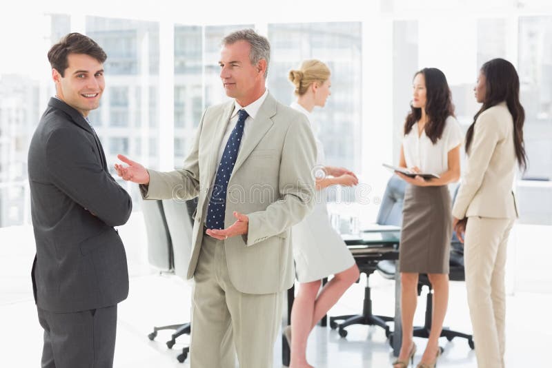 Business People Talking Together in Conference Room Stock Image - Image ...