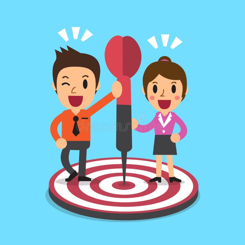 Business people and target stock vector. Illustration of concept - 74182739