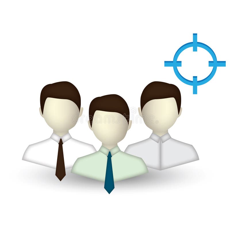Business People with Target. Vector Illustration Decorative Design ...