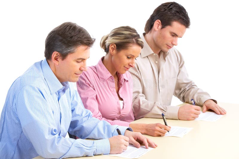 Filling Out Forms stock image. Image of helping, friendly - 189385