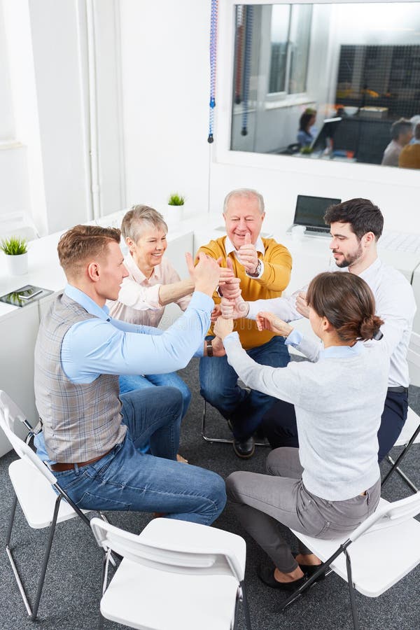 Business People in Team Building Workshop Stock Image - Image of people ...