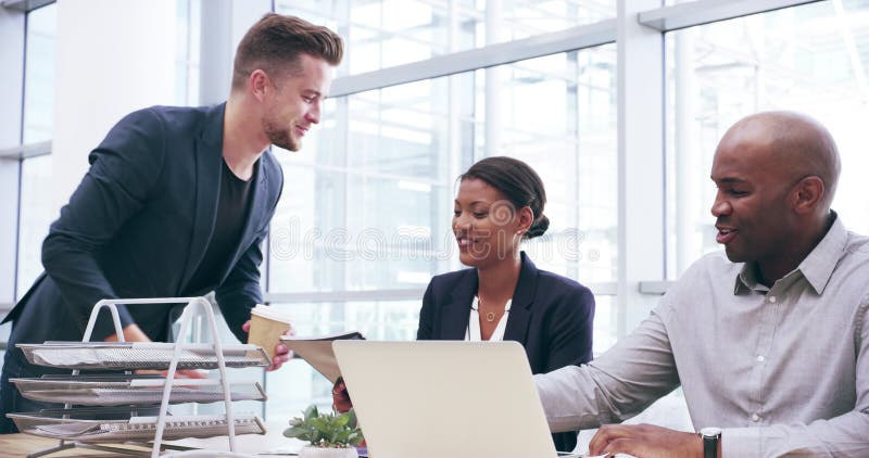 Business People, Team and Discussion of Advice in Office for Planning ...