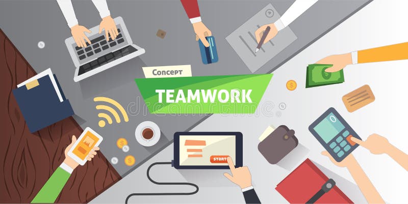 Business People Team Scene Teamwork in Modern Office. Group of ...