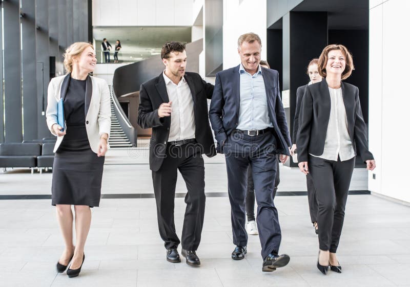 Business People Team Walking Stock Image - Image of female ...