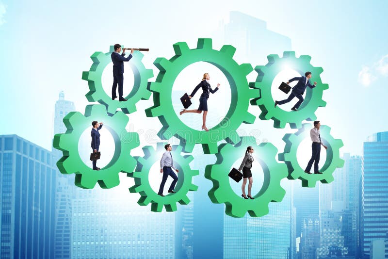 Business People in Teamwork Concept Stock Photo - Image of machinery ... Business People in Teamwork Concept Stock Photo - Image of machinery ...
