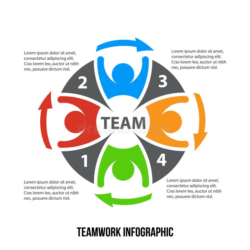 Business People Teamwork Infographic Stock Illustration - Illustration ...