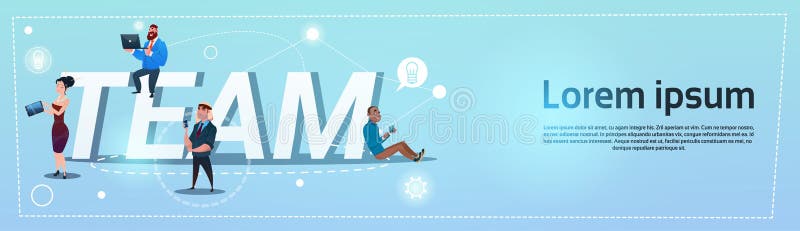 Mix Race Team of Business People in Modern Office Concept Group of ...