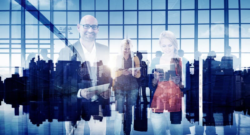 Business People Technology Working Office Casual Device Concept Stock ...