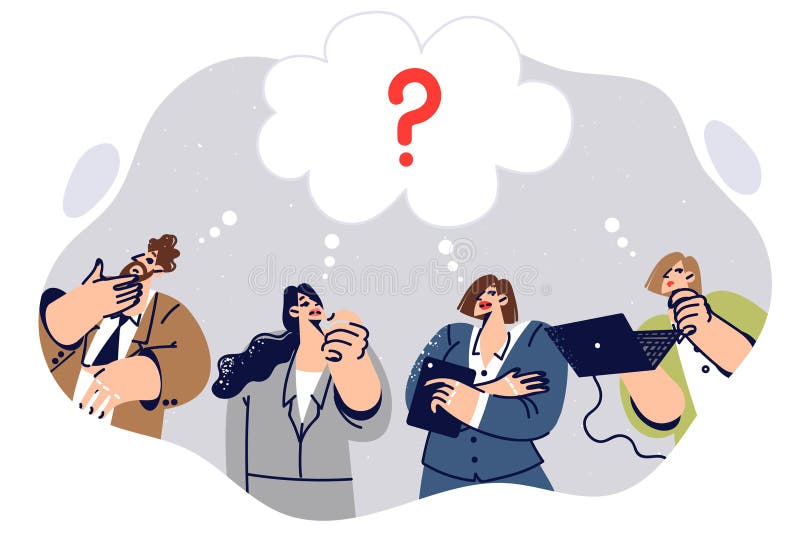 Business People are Thinking about Problem Together and Need Help To ...