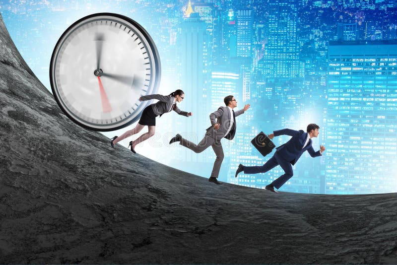 Business People in the Time Management Concept Stock Photo - Image of ...