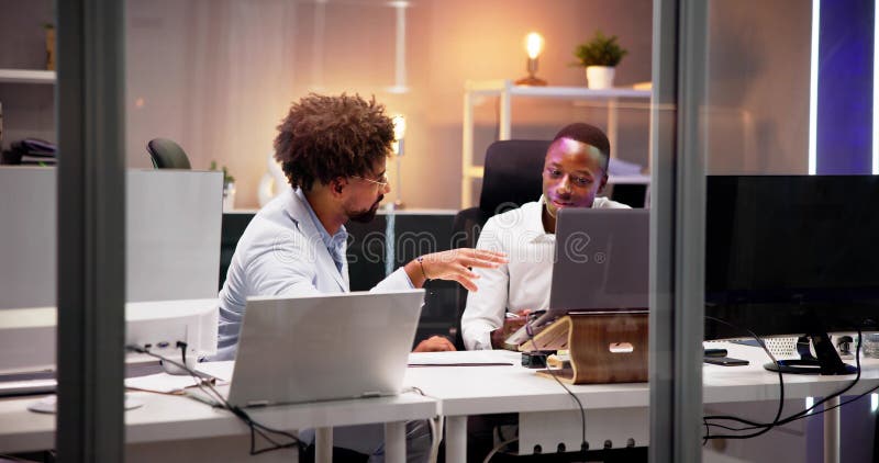 Business People Training on Computer. Young Workers Stock Photo - Image ...