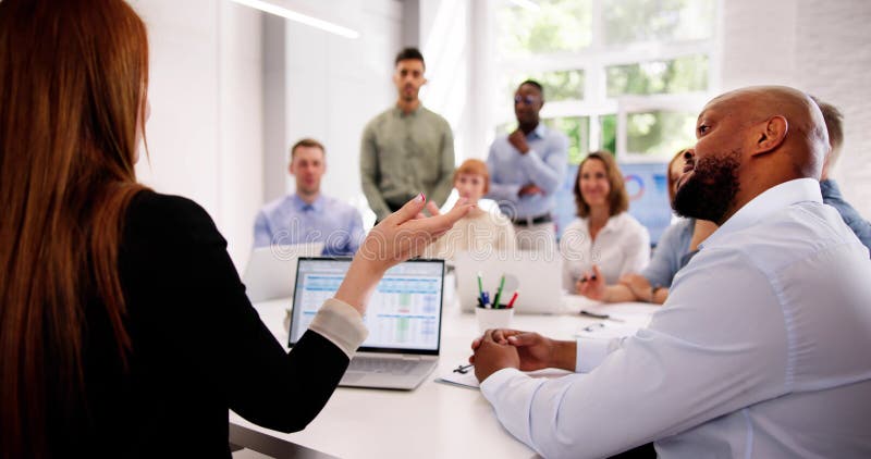 Business People Training in Office Stock Image - Image of office, desk ...