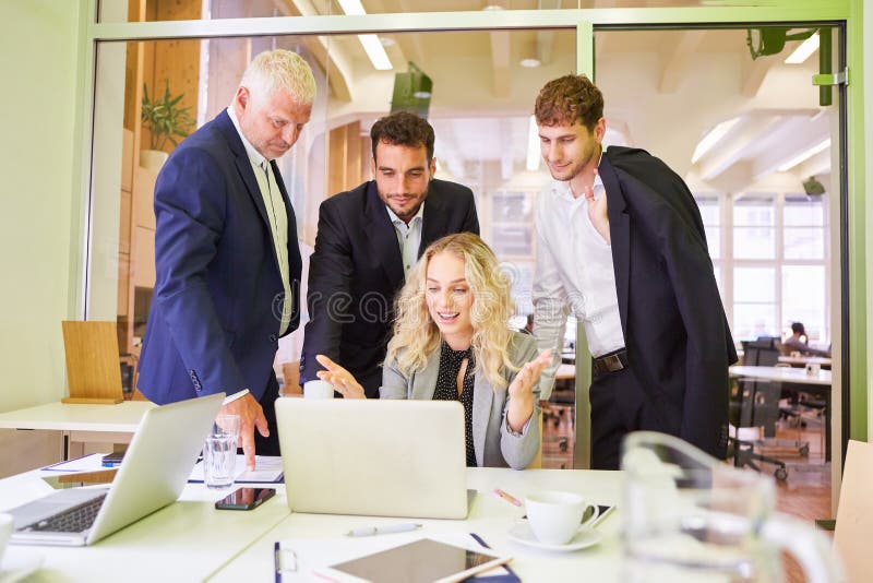 Business People in a Training Session in the Computer Workshop Stock ...