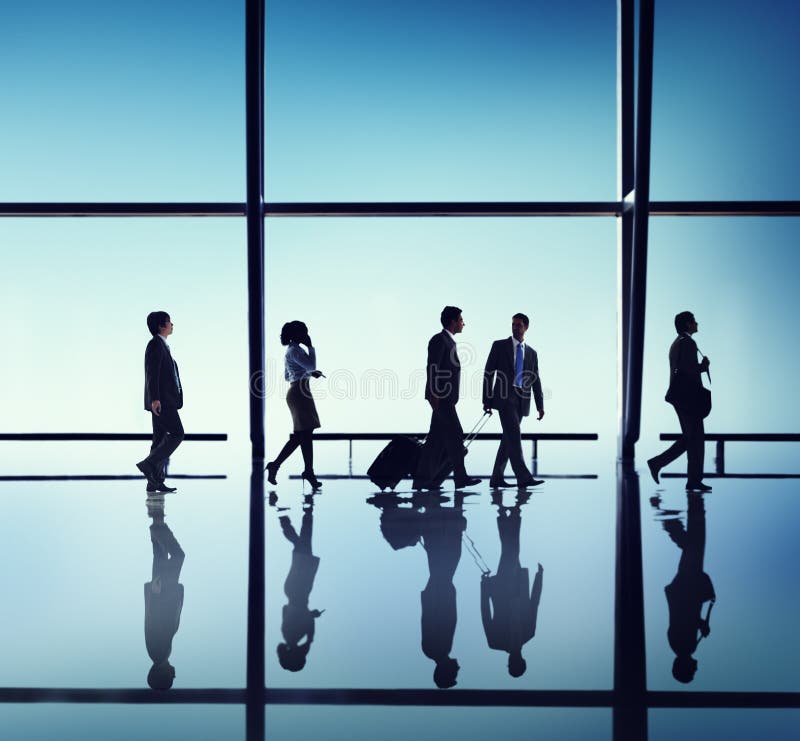 Business People Travel Office Concepts Stock Photo - Image of backlit ...
