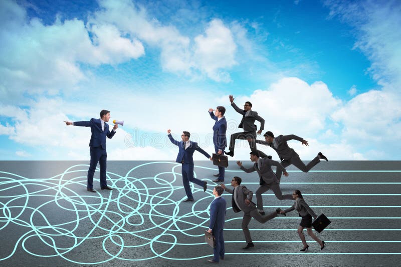 The Business People in Uncertainty Concept Stock Illustration ...