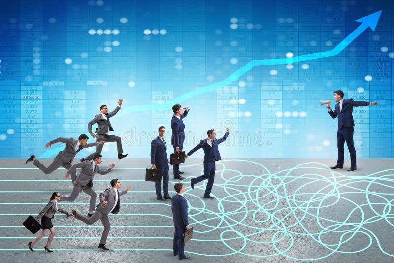 The Business People in Uncertainty Concept Stock Illustration ...