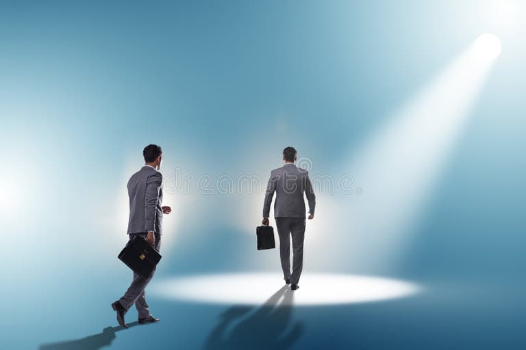 Business People Under the Spotlight Stock Photo - Image of employer, candidate: 259557226