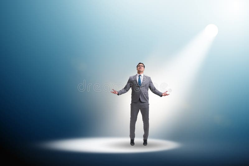 Business People Under the Spotlight Stock Illustration - Illustration ...