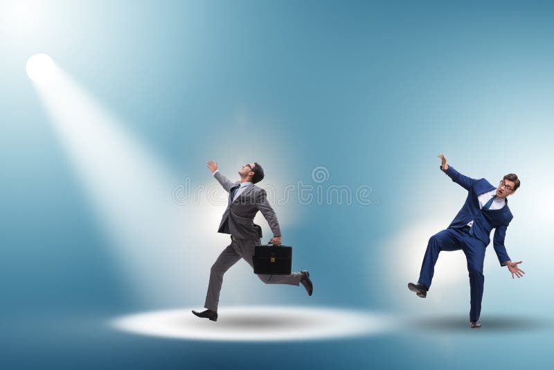 Business People Under the Spotlight Stock Image - Image of lamp ...