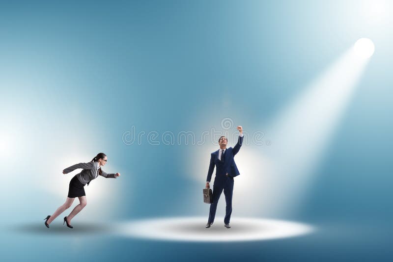 Business People Under the Spotlight Stock Photo - Image of winner ...
