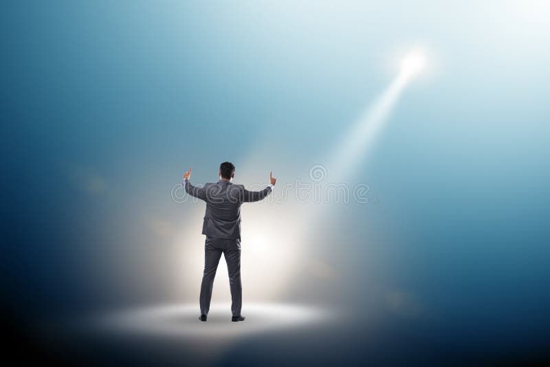 Business People Under the Spotlight Stock Illustration - Illustration ...