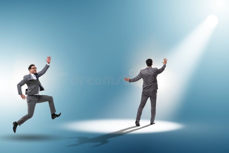 Business People Under the Spotlight Stock Image - Image of competition ...