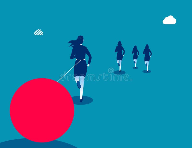 Business People with Unfair, Business Restraining Vector Flat Style ...