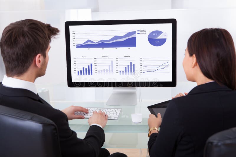 Business People Using Computer Stock Photo - Image of meeting ...