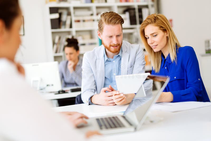 Business People Using Devices Stock Image - Image of male, manager ...