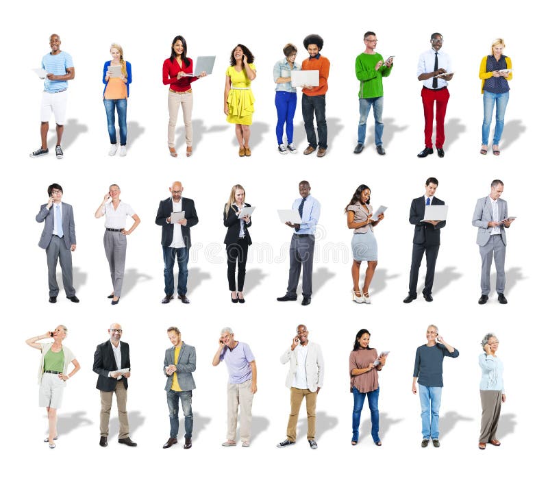 Business People Using Digital Devices Stock Image - Image of descent ...