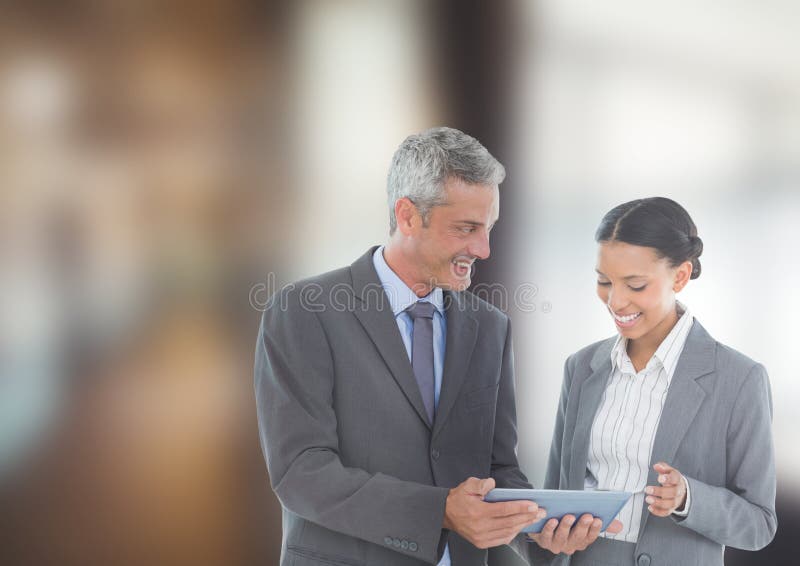 Business People Using Digital Tablet in Office Stock Image - Image of ...