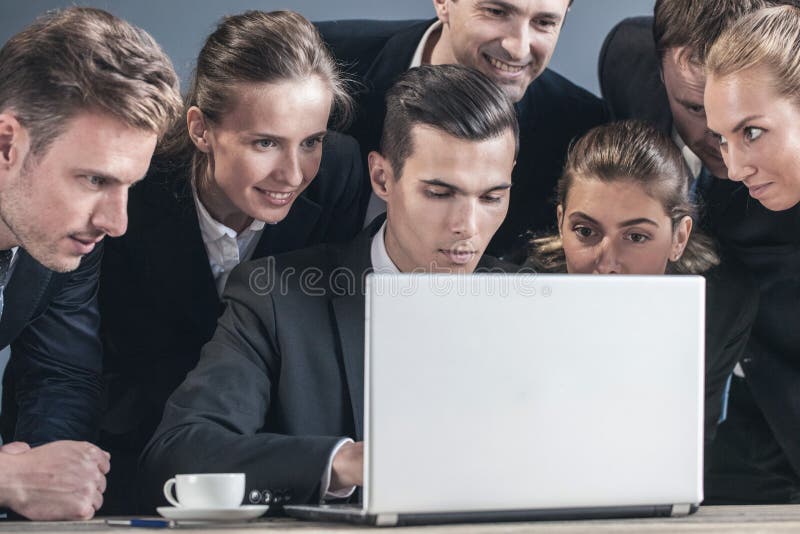 Business People Using Laptop Stock Image - Image of computer, work ...