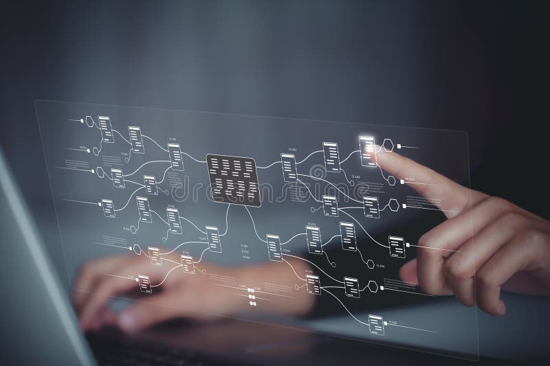 Business People Using Laptop To Automate Processes and Workflows ... Business People Using Laptop To Automate Processes and Workflows ...