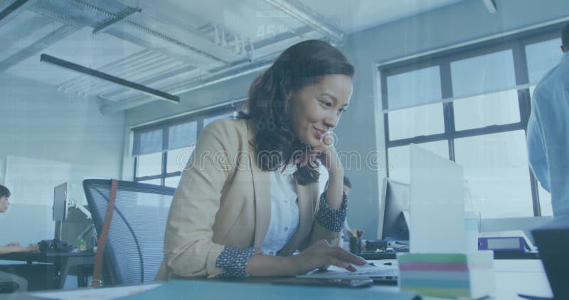 Business People Using Laptops in an Office Stock Photo - Image of ...
