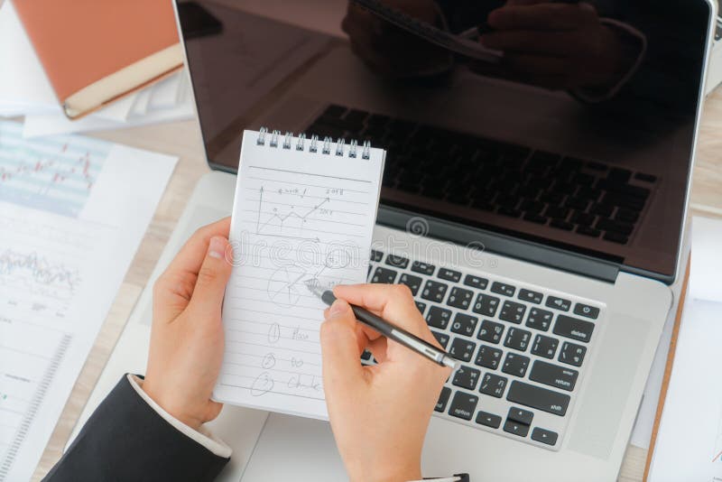 Business People Using a Pencil Noting Stock Photo - Image of education ...
