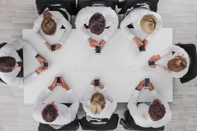 Business People Using Smartphones Stock Image - Image of business ...