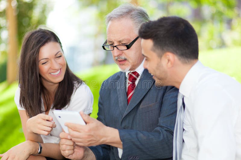 Business People Using a Tablet Stock Photo - Image of corporate ...