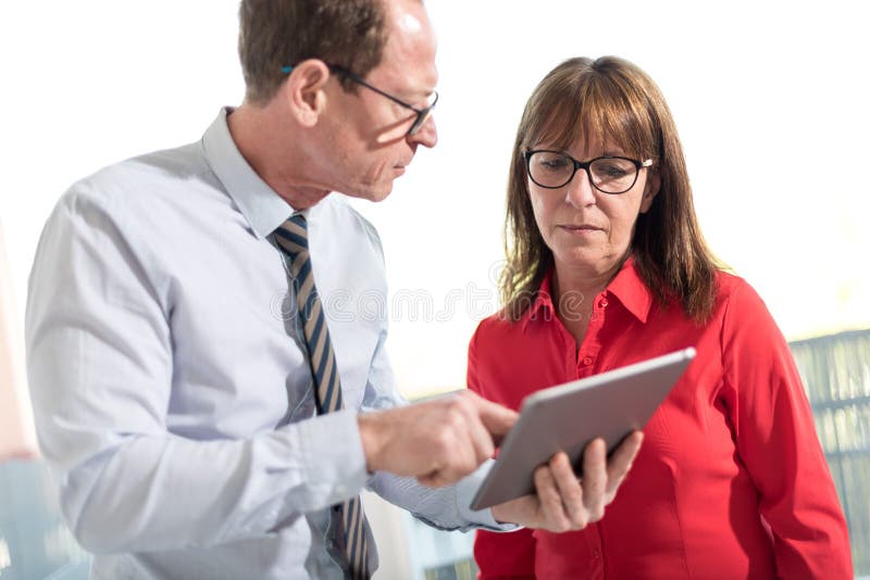 Business People Using Tablet Stock Image - Image of tablet, office ...