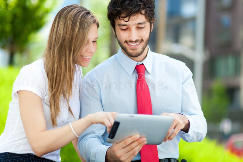 Business People Using a Tablet Stock Photo - Image of people, modern ...