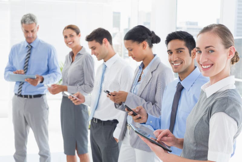 Busy People Using Smart Phones Stock Image - Image of screen, smart ...