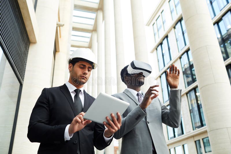 Business People Using Virtual Reality in Work Stock Photo - Image of ...
