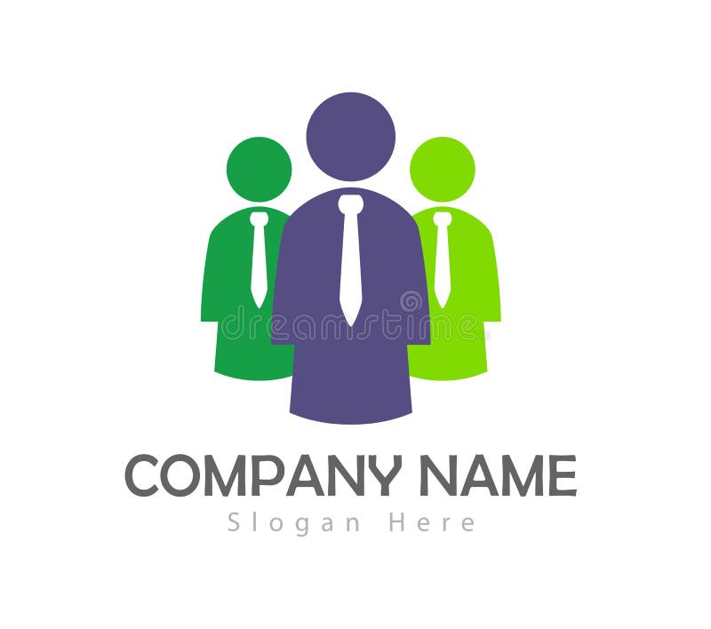 Business People Logo. Connection, Human Happy Two People Stock ...