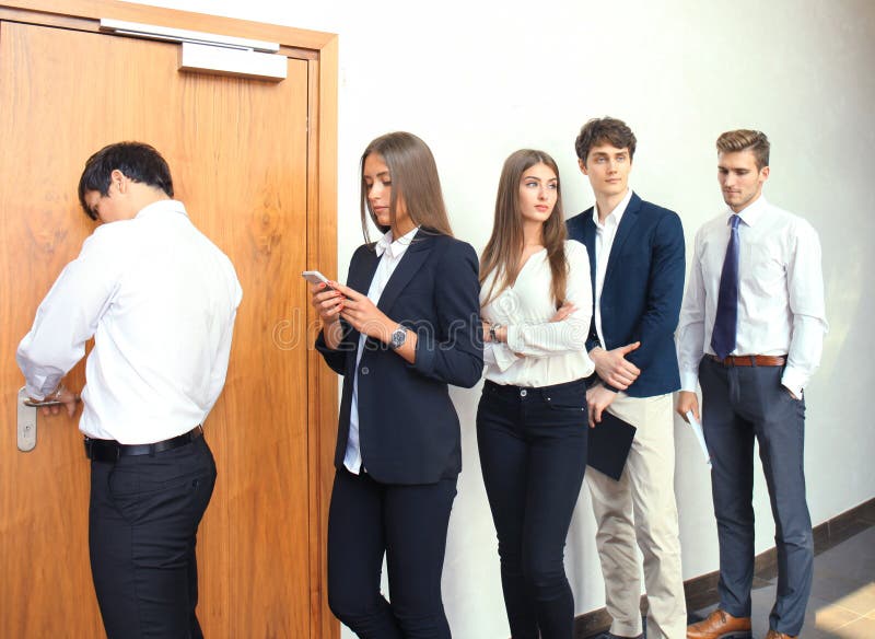 Business People Waiting for the Job Interview. Stock Photo - Image of ...