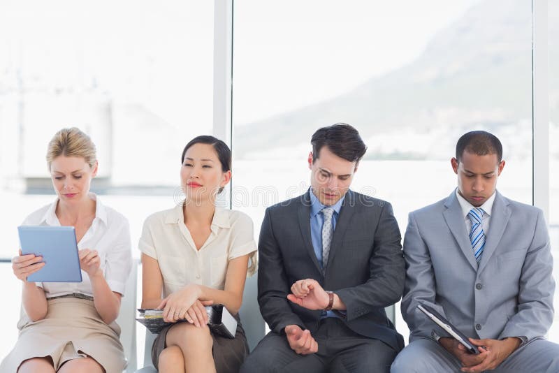 Business People Waiting for Job Interview Stock Photo - Image of view ...