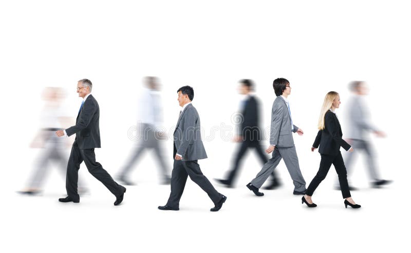 Business People Walking in Different Directions Stock Image - Image of ...